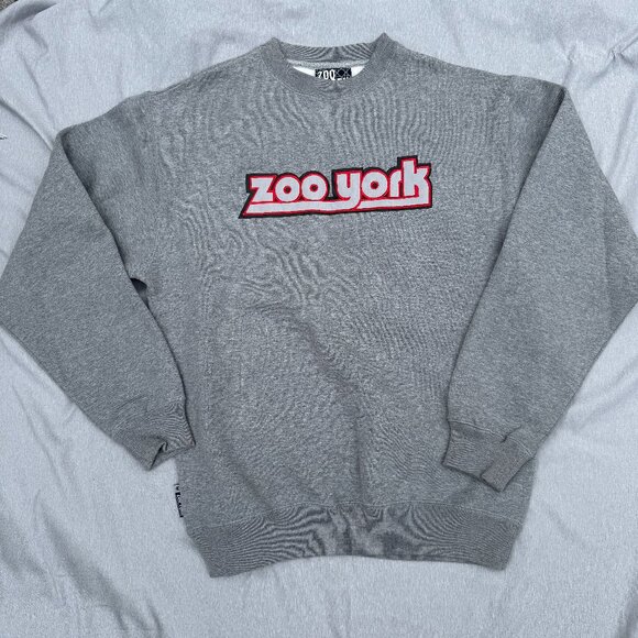 Zoo York | Shirts | Vintage Zoo York Bold Spell Out Logo Crewneck ...